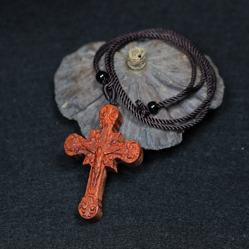 Christianartworkshop Classic Style Crucifix Sacred Protection Scrollwo ...