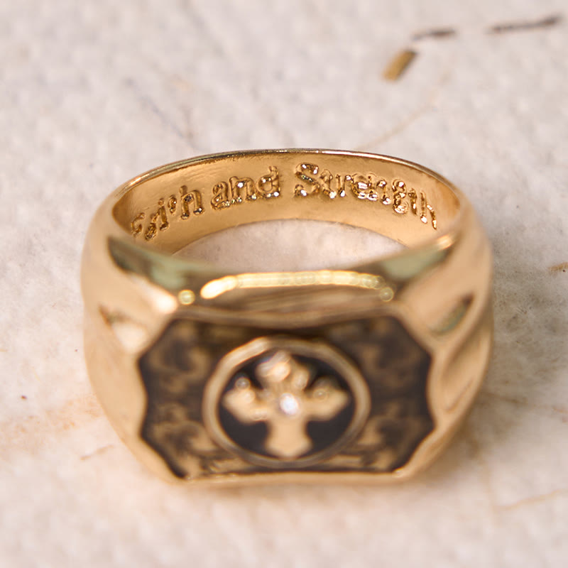 FREE Today: Faith and Strength Jesus Cross Religious Ring – Christian ...