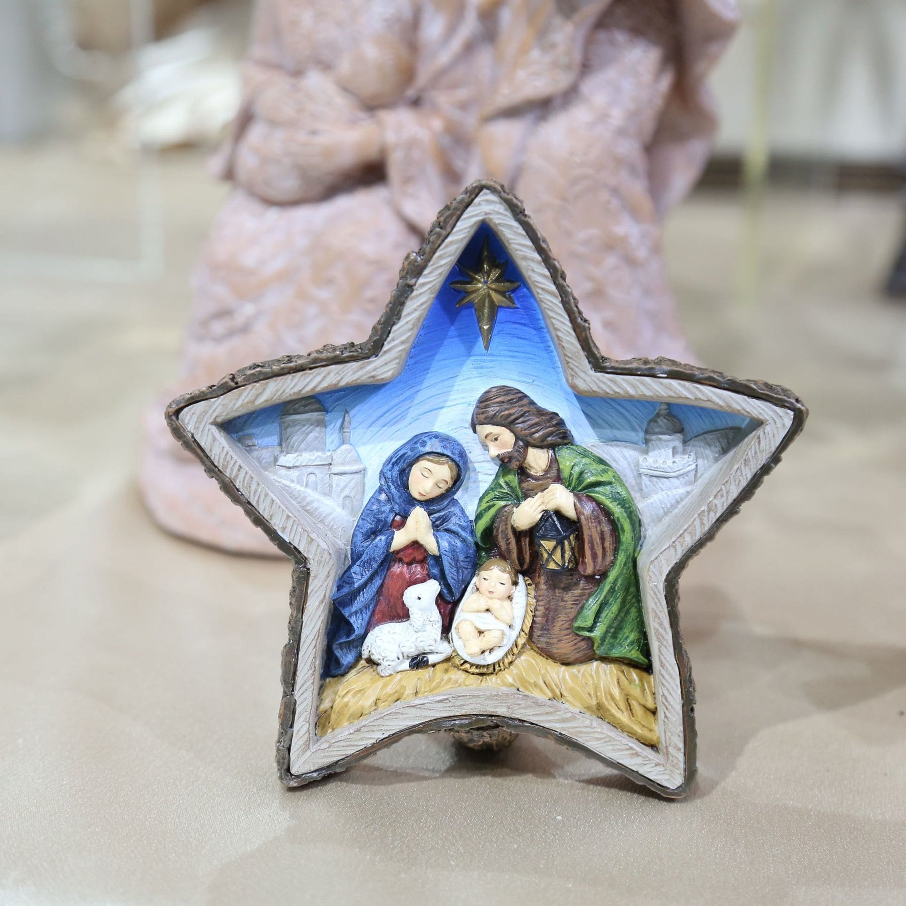 Christianartworkshop Classic Style Crafted Star-Shaped Nativity Scene ...