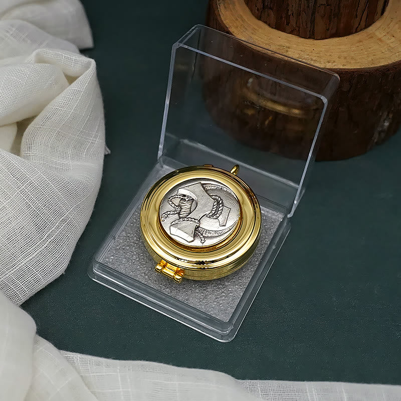 Christianartworkshop Gold-Plated Pyx with Tau Symbol–Sacred Vessel for ...