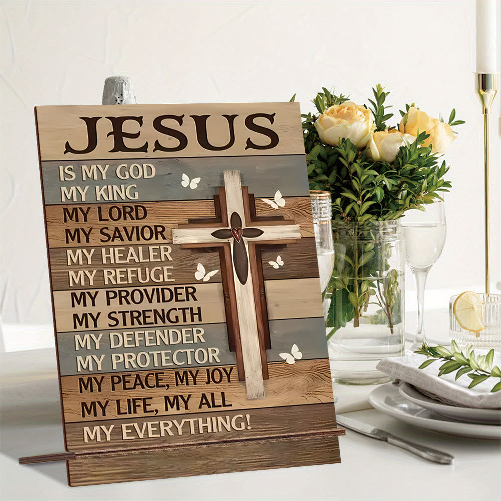 Christianartworkshop Wooden Cross Faith Decorative Plaque - Praise the ...