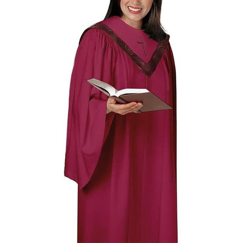 Christianartworkshop Formal Multi-Color Church Clergy Robe with Cross ...