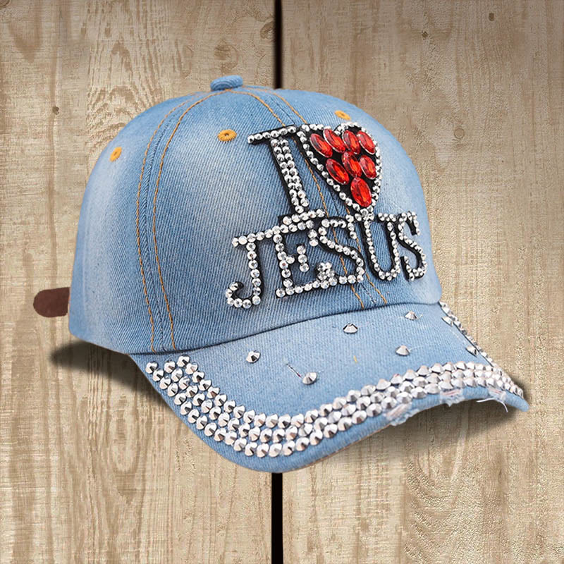 Christianartworkshop I Love Jesus Baseball Cap - Faith and Style ...