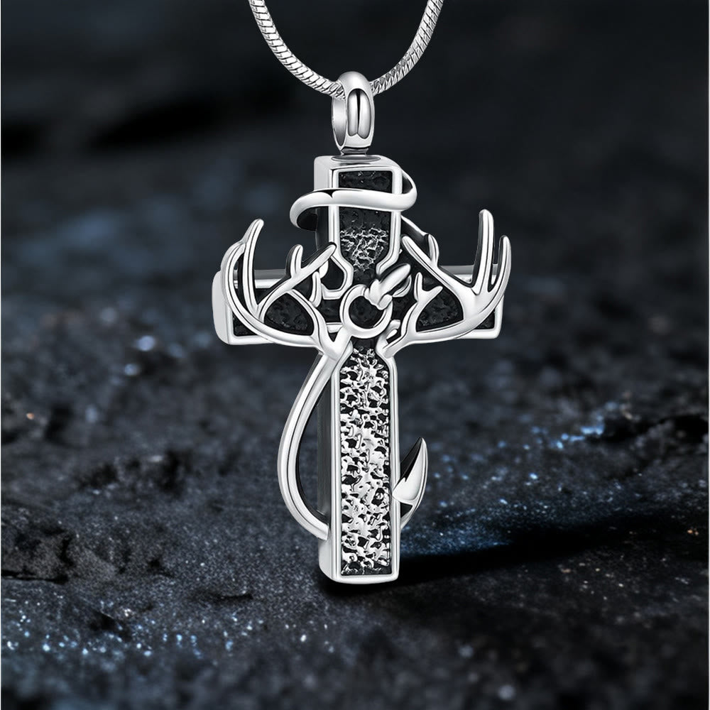 Christianartworkshop Antler & Hook Cross Necklace – Hunting & Fishing ...