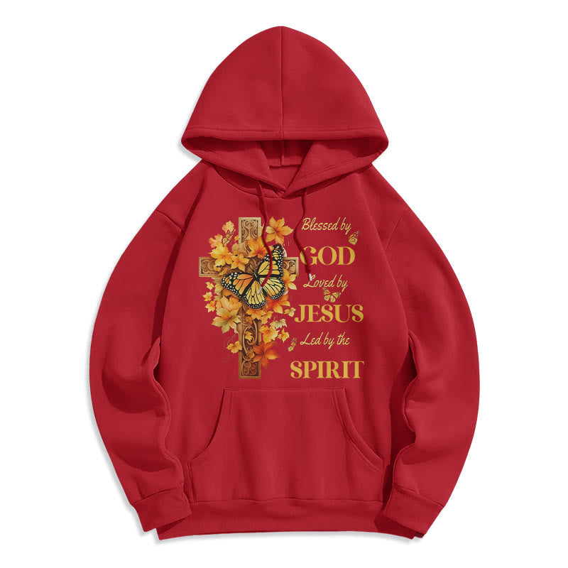 Christianartworkshop Blessed by God Mission Fleece Lined Polyester Hoo ...