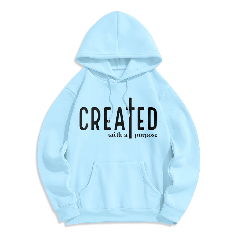 Christianartworkshop Created With a Purpose Fleece Lined Polyester Hoo ...