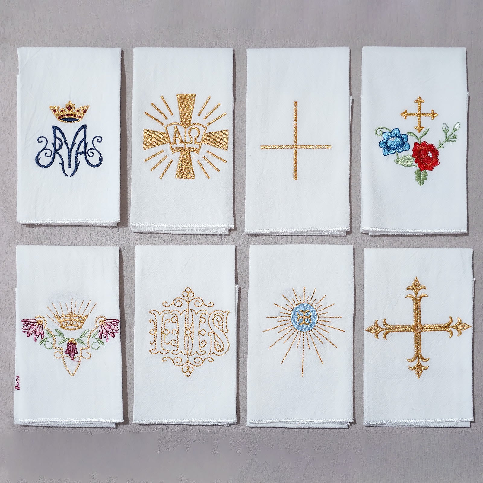 Sacred Embroidered Handkerchiefs — Christian Cotton-Linen Prayer ...