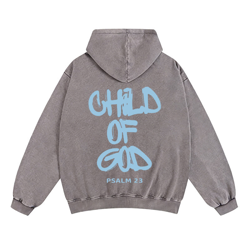 Christianartworkshop Child of God Zip-Up Hooded Jacket: Psalm 23 Comfo ...